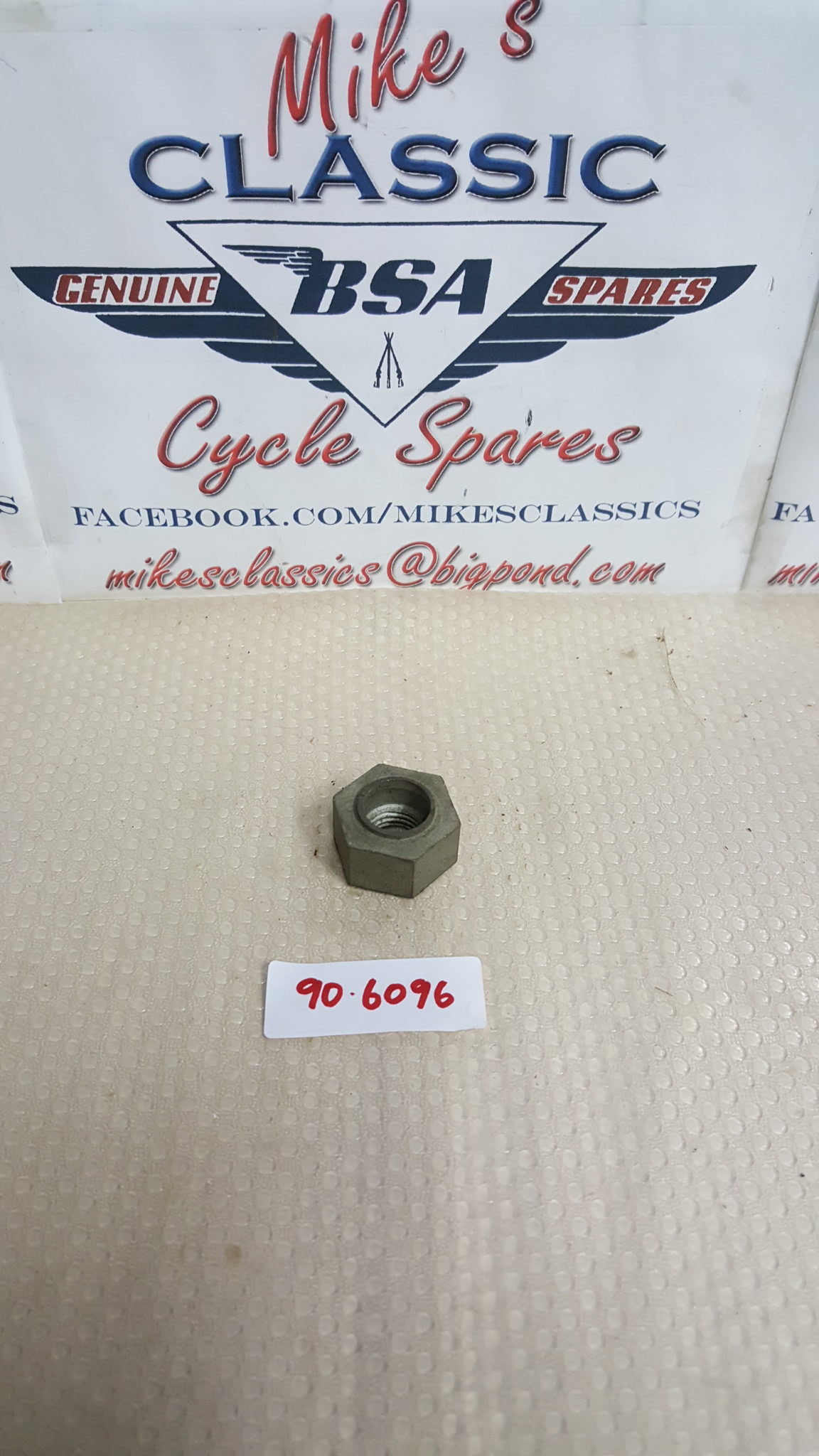 NOS BSA BANTAM REAR BRAKE PLATE NUT 90-6096 | Mikes Classic Cycle Spares