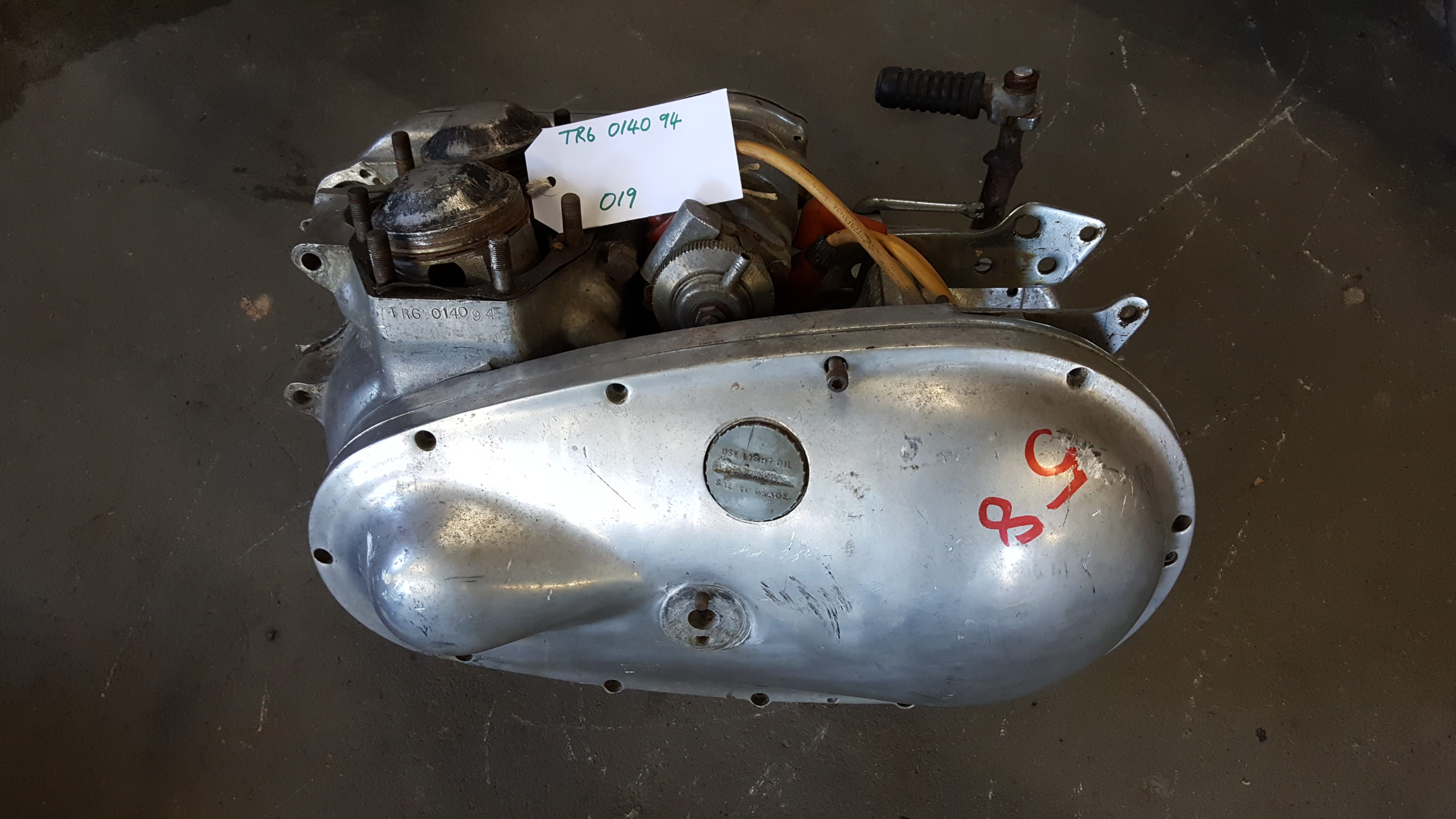 1958 TRIUMPH PRE UNIT TR6 014094 ENGINE + GEARBOX | Mikes Classic Cycle ...