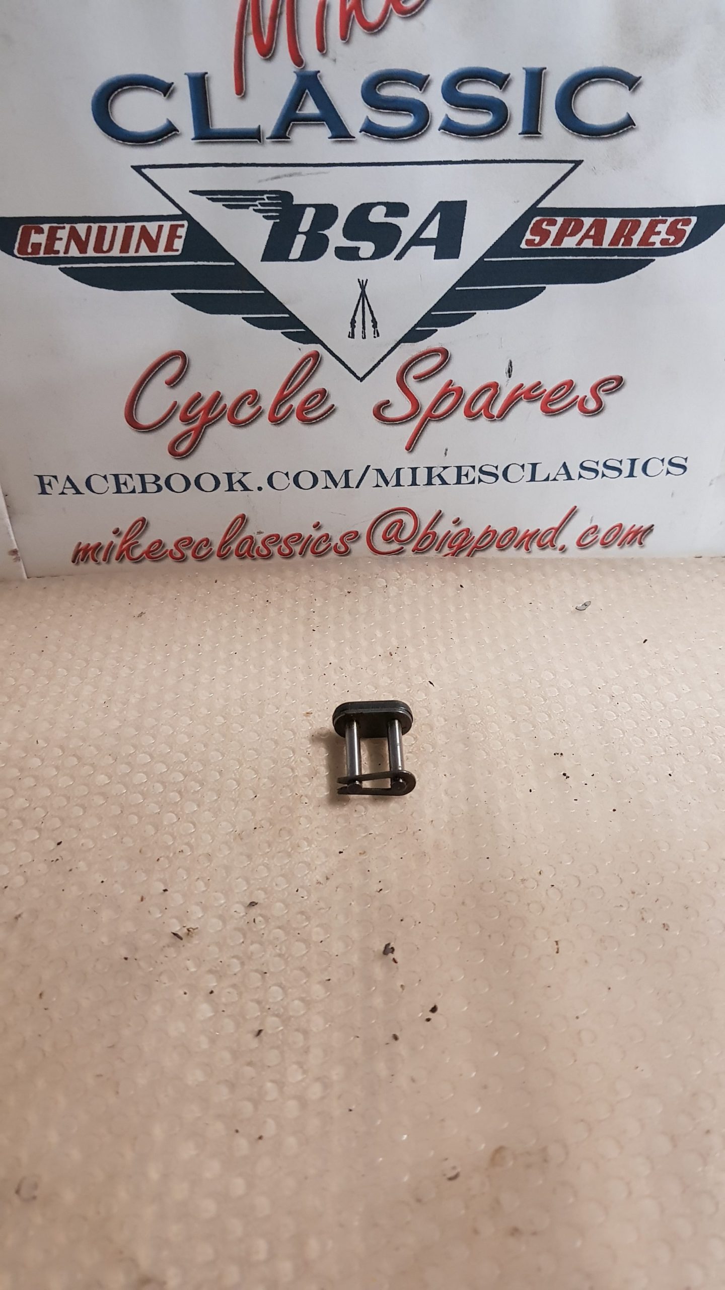 NEW BSA A10 PRIMARY DUPLEX CHAIN JOIN LINK | Mikes Classic Cycle Spares