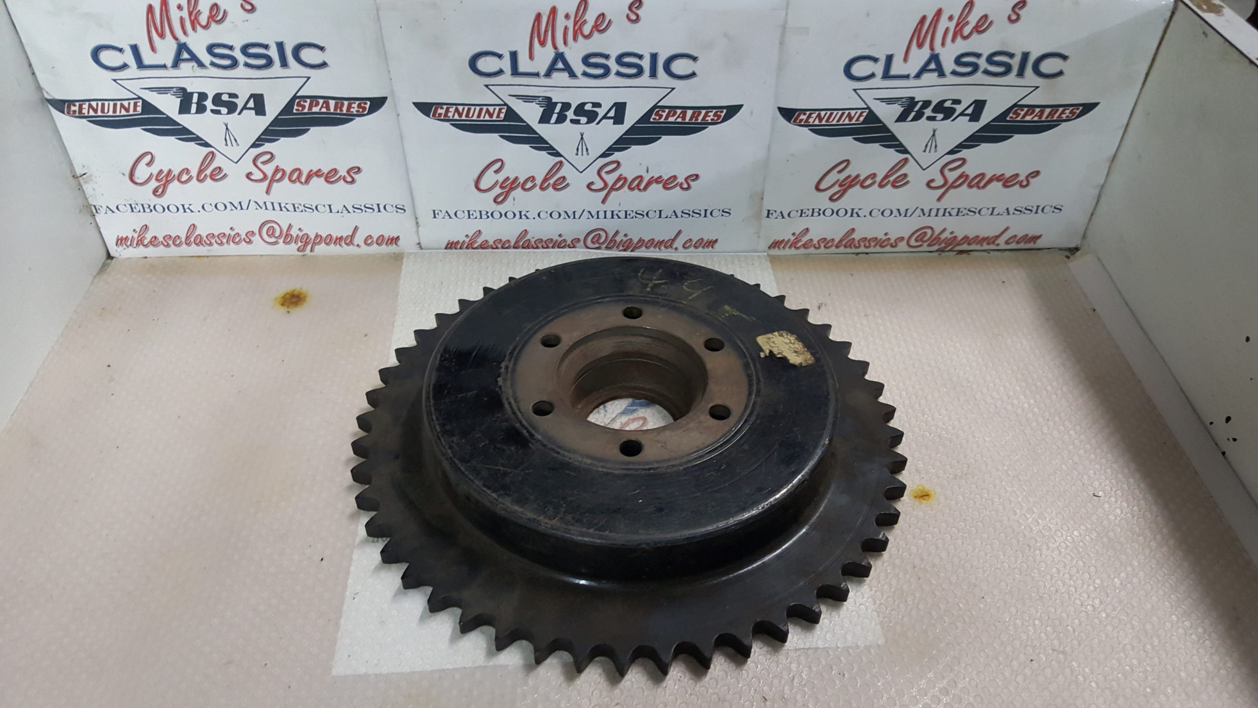 NOS BSA A7 A10 REAR SPROCKET 49T BRAKE DRUM 67-6124 | Mikes Classic ...
